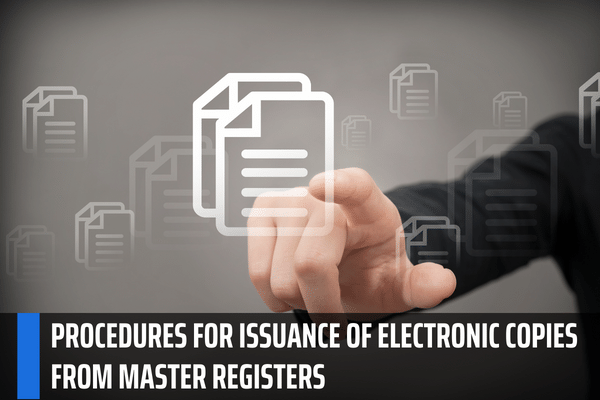 What are the procedures for issuance of electronic copies from master ...