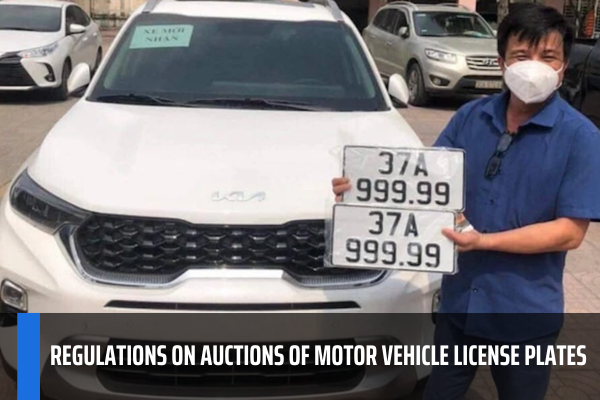 What are the regulations on auctions of motor vehicle license plates in ...