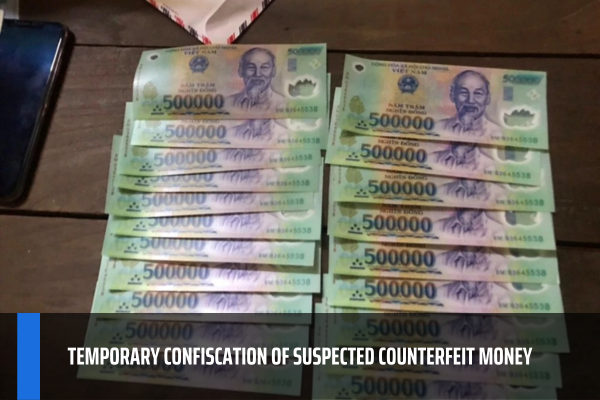 What is the form of record of the temporary confiscation of suspected ...