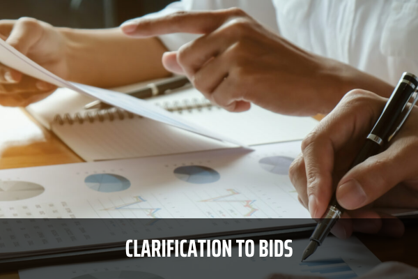 When shall the clarification to bids be carry out? What are forms of clarification to bids in ...