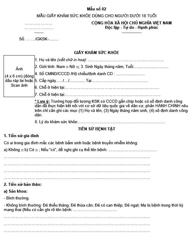 Vietnam: What is the newest health check-up application form for people ...