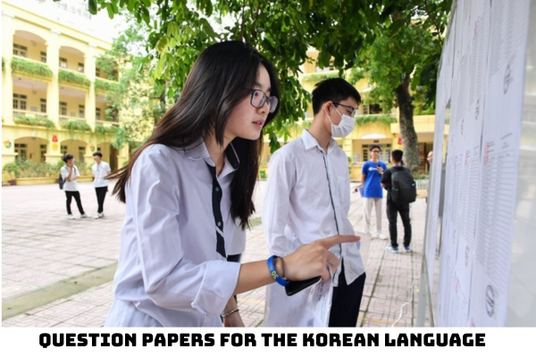 Vietnam: What are the illustration question papers for the Korean ...
