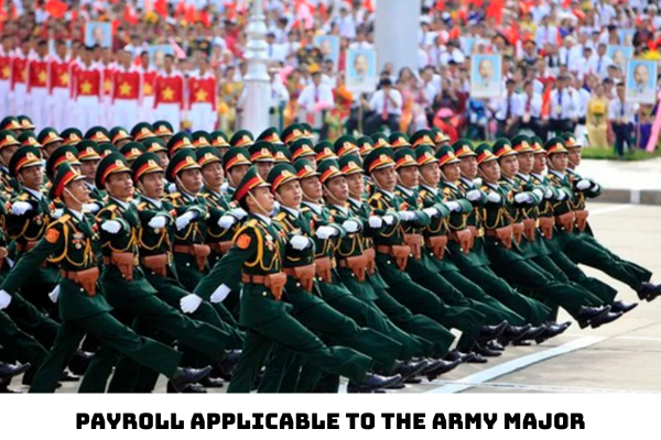 What is the payroll applicable to the Army Major in Vietnam before and ...